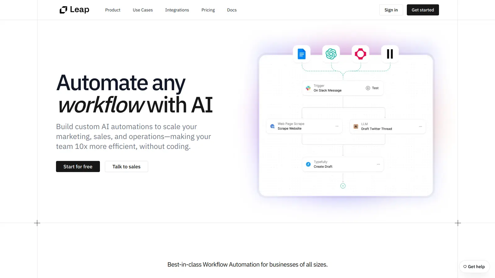 Leap AI review 2026 — no-code ai workflow automation